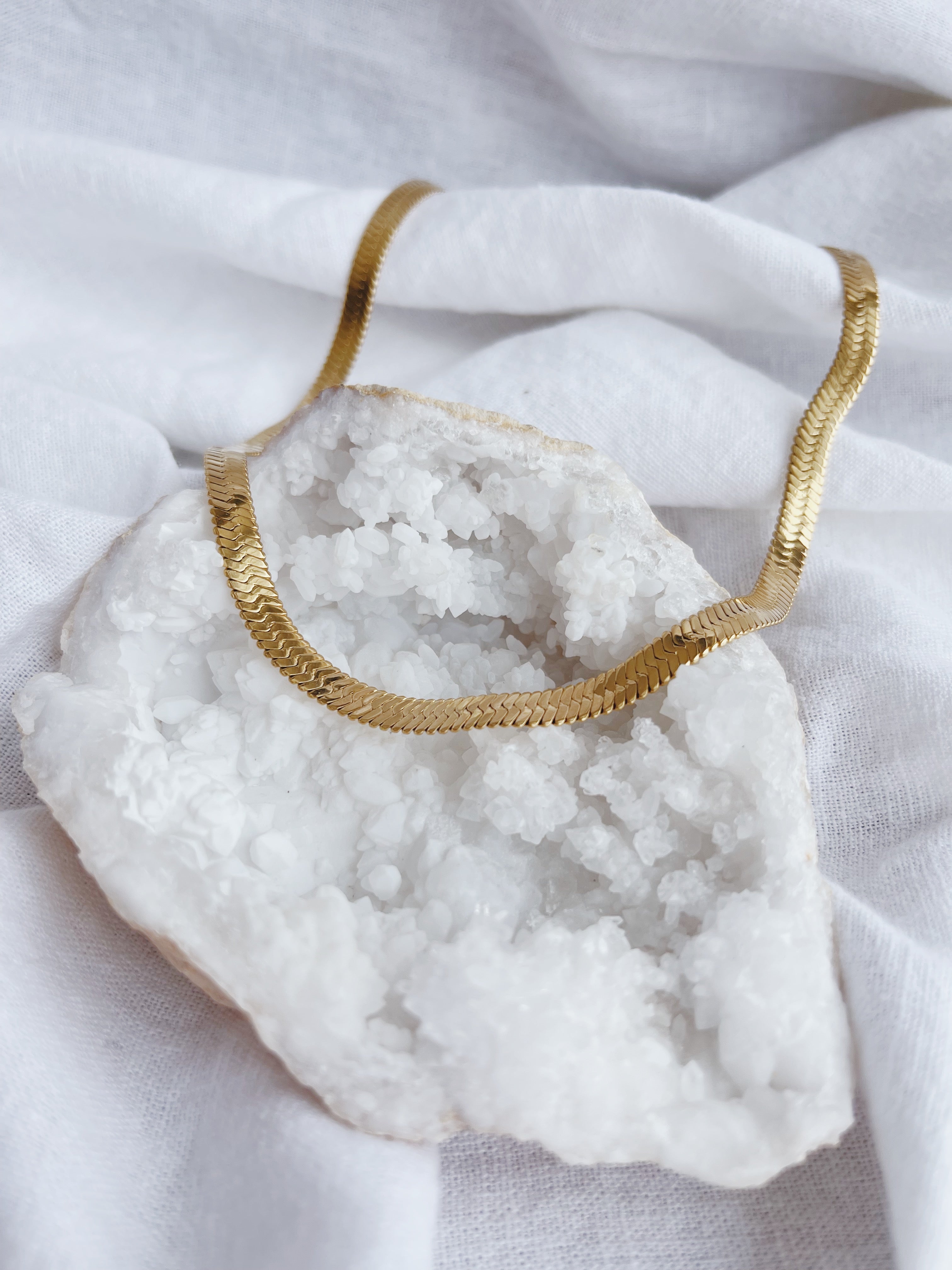 Snake Herringbone Necklace – Coco and Chamomile